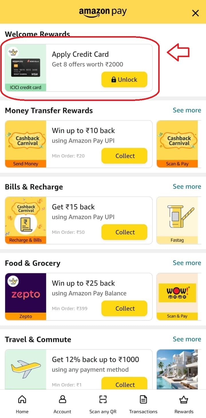 Amazon Pay ICICI Credit Card Lifetime Free Card - Finostry